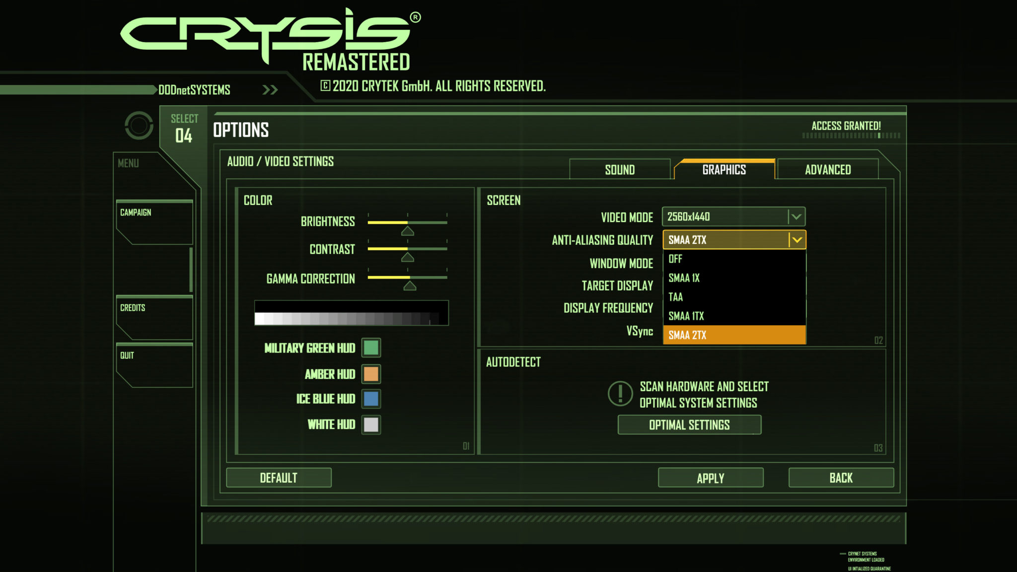 GeForce RTX 3080 FE Crysis Remastered Performance