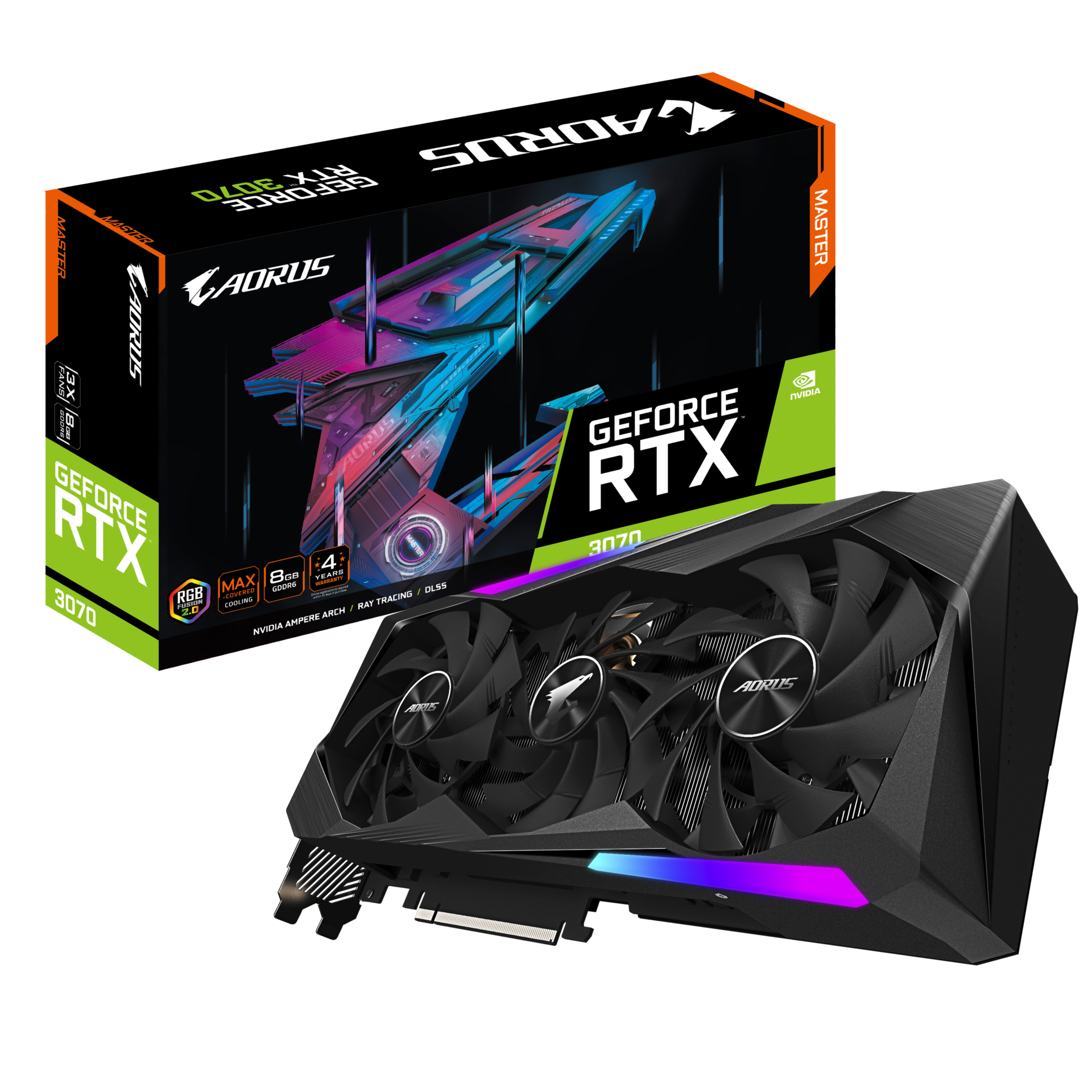 GIGABYTE’s AORUS GeForce RTX 3070 Comes with an LCD Monitor and Six Outputs