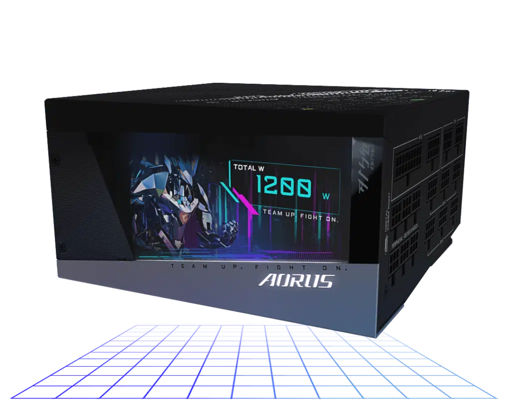 GIGABYTE Launches 1,200-Watt AORUS Power Supply with Digital LCD Monitor