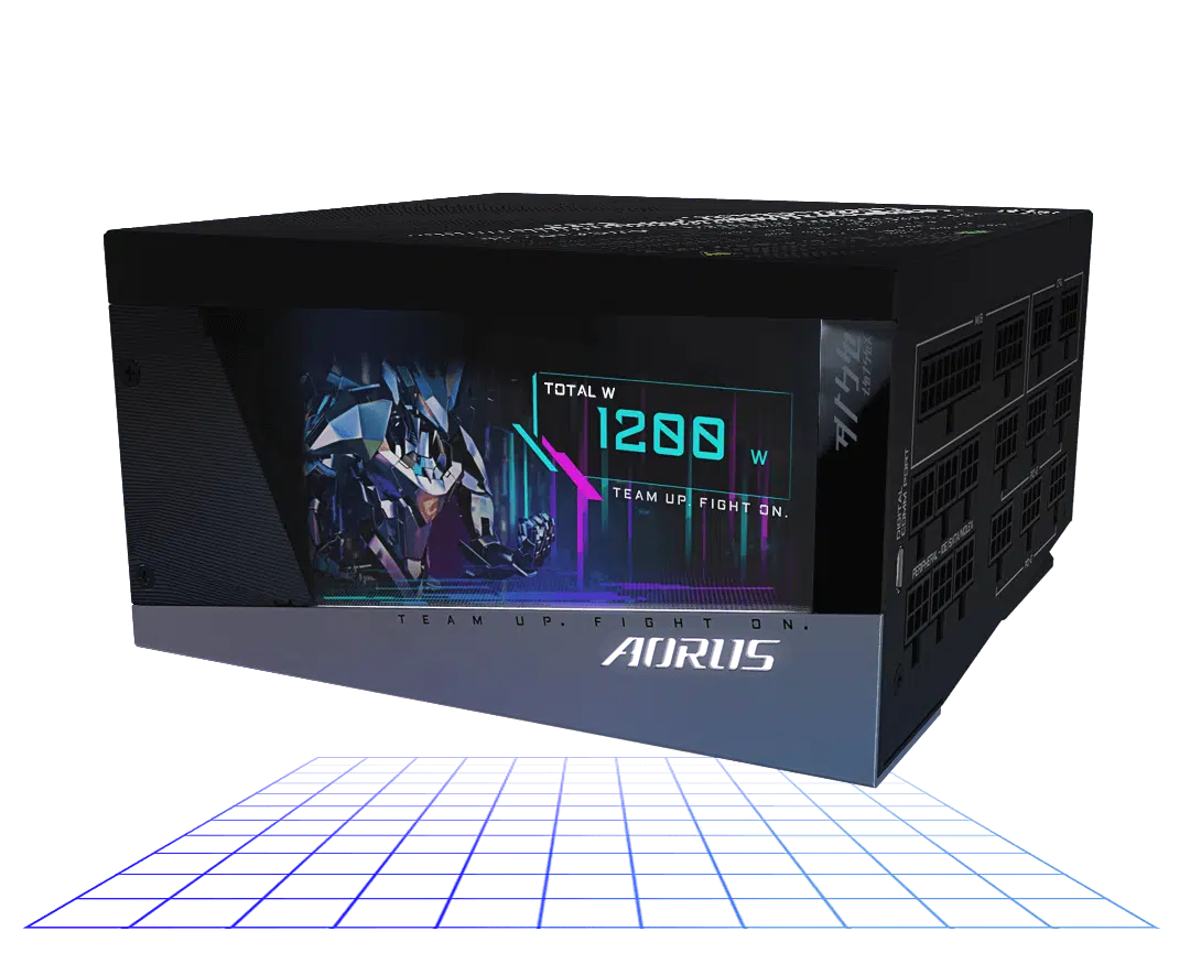 GIGABYTE Launches 1,200-Watt AORUS Power Supply with Digital LCD Monitor