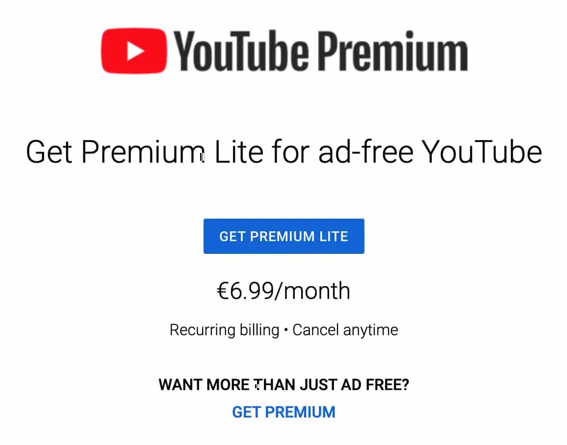 YouTube "Premium Lite" Subscription to Offer Ad-Free Viewing at a ...