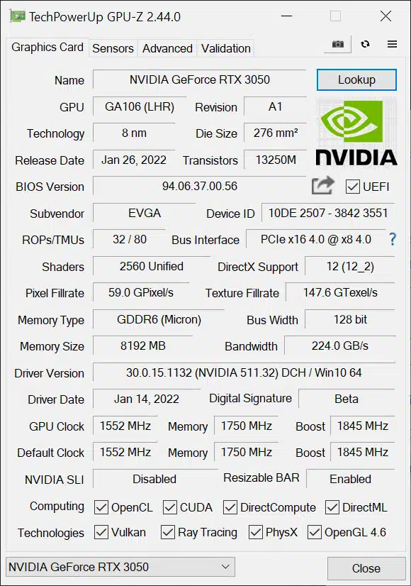 EVGA GeForce RTX 3050 XC BLACK GAMING Review - Page 4 of 10