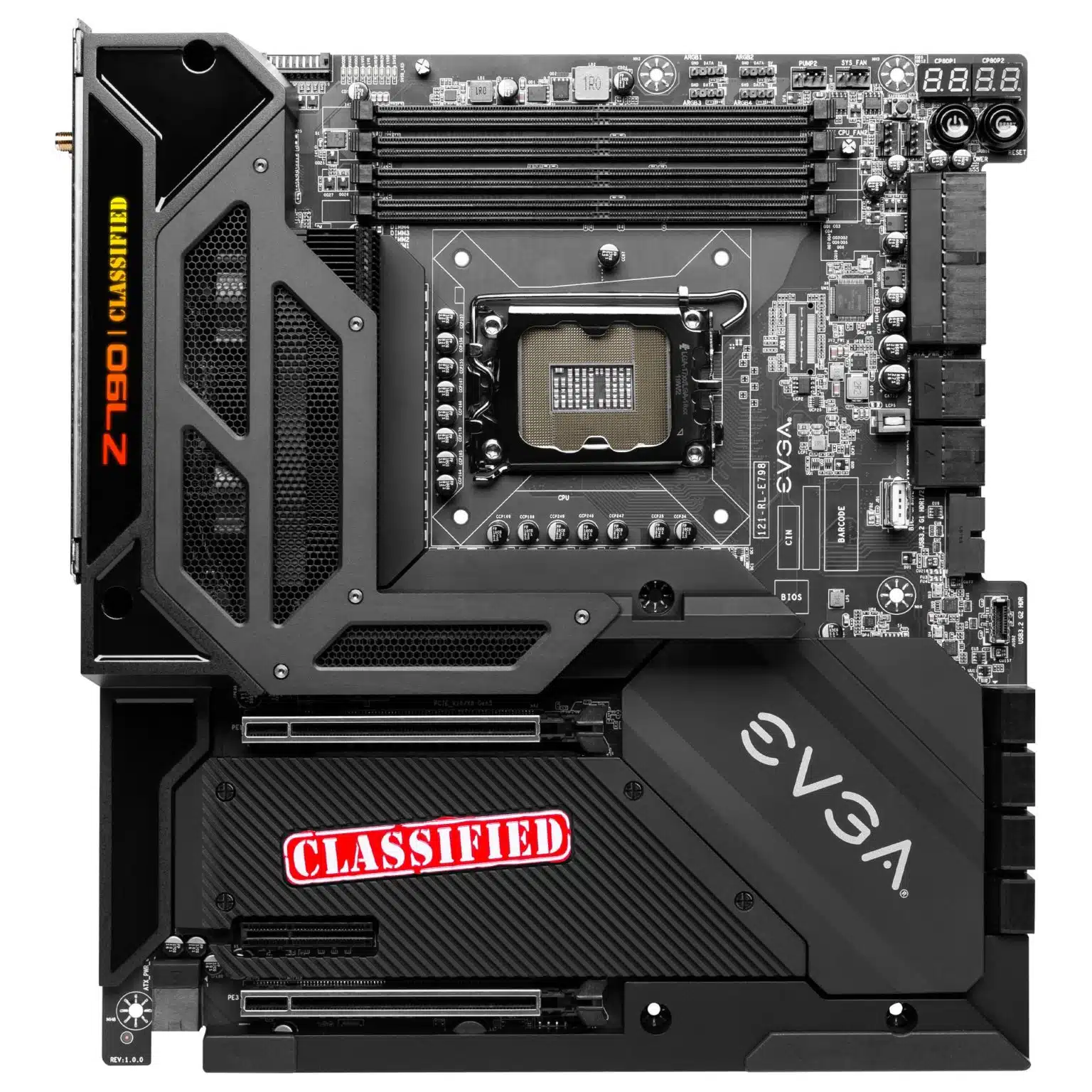 EVGA Z790 CLASSIFIED EATX Motherboard Featuring PCIe Gen5, 10Gb/s Lan ...