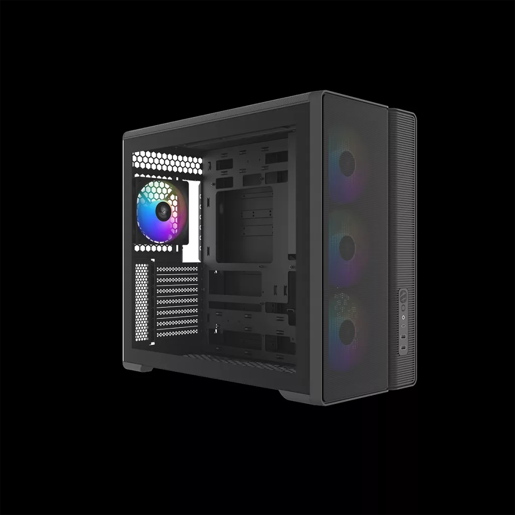 SAMA S50 Compact ATX Case Packs 410mm GPU Clearance and Four ARGB Fans ...