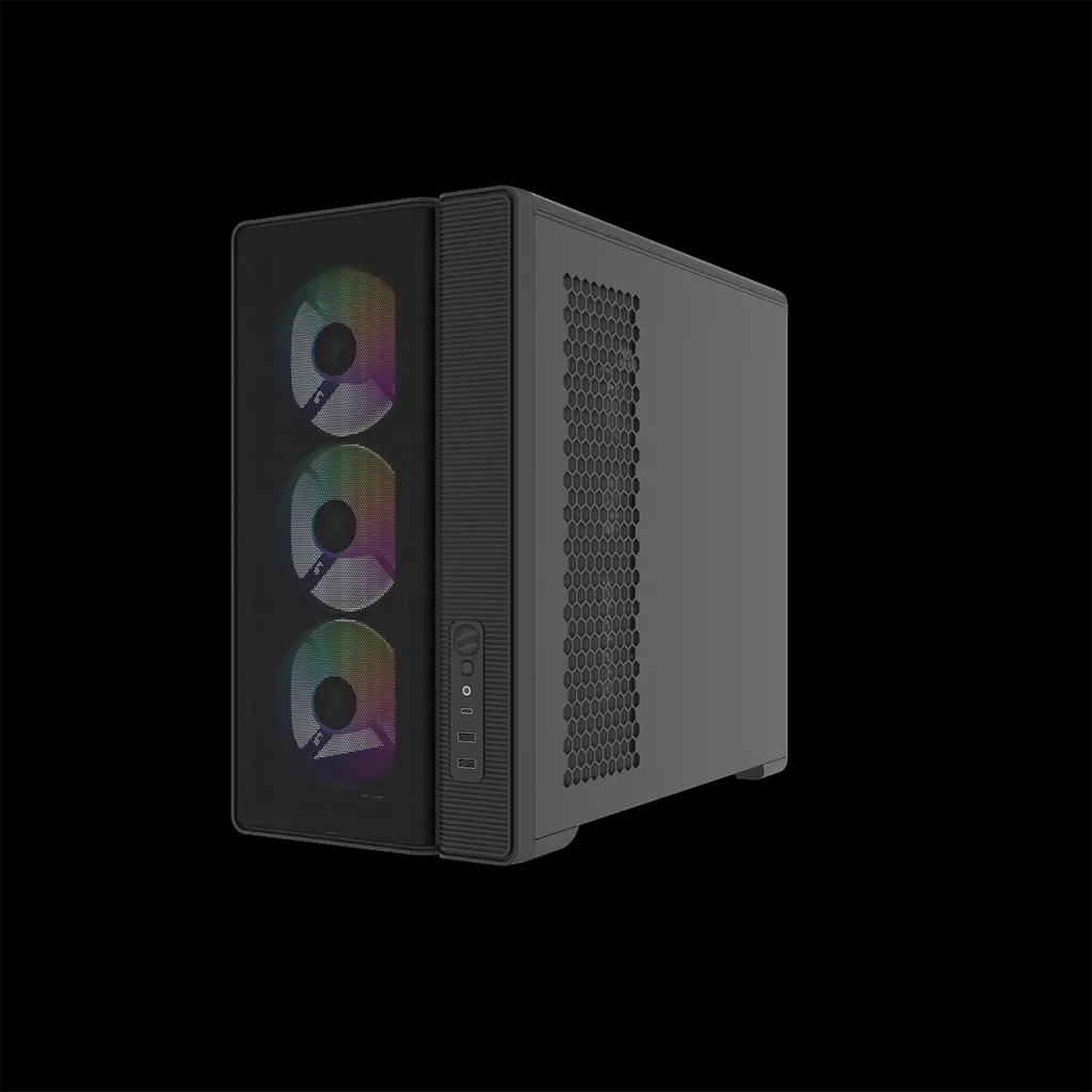 SAMA S50 Compact ATX Case Packs 410mm GPU Clearance and Four ARGB Fans ...